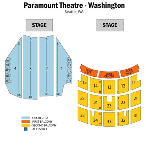 Paramount Theatre Seating Chart