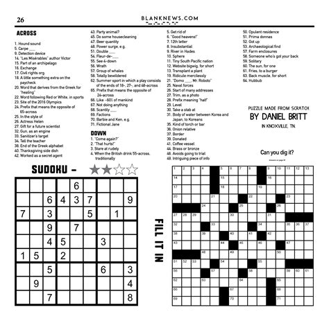 Free Printable Sudoku And Crossword Puzzles Download Free Printable