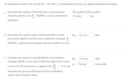 an information stream with a bit rate r 160 kbit s