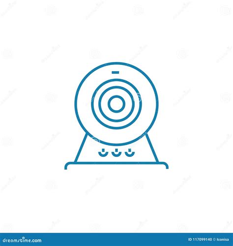 Webcam Linear Icon Concept Webcam Line Vector Sign Symbol Illustration Stock Vector