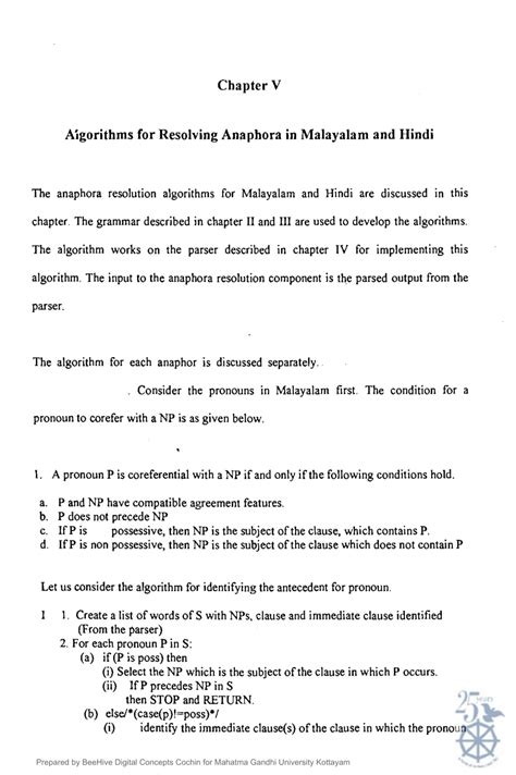 Pdf Anaphora Resolution In Malayalam And Hindi