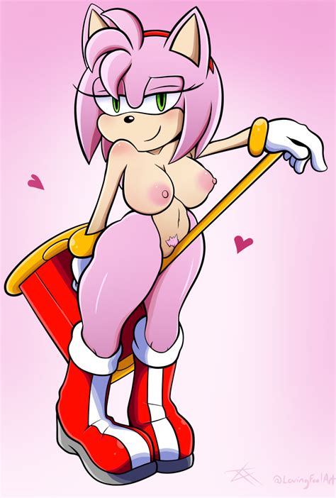Rule 34 Amy Rose Big Ass Big Breasts Casual Exposed Torso Female Footwear Handwear