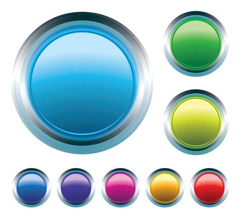 Glossy Buttons Set Vector Eps Ai Uidownload