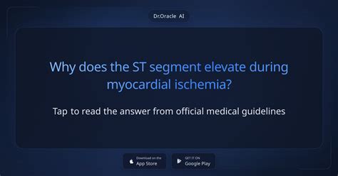 Why Does The St Segment Elevate During Myocardial Ischemia