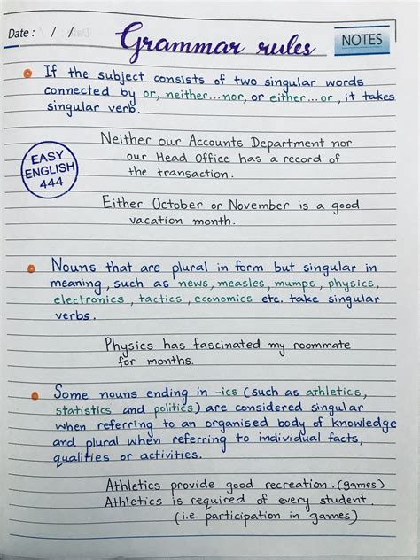 English And Spanish Grammar Notes