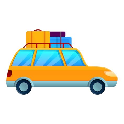 Icono De Viaje En Coche Familiar Icono Vectorial De Viaje En Automóvil
