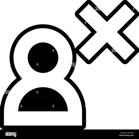 Delete User Icon Black Vector Illustration Stock Vector Image And Art Alamy