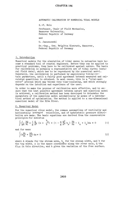 pdf automatic calibration of numerical tidal models