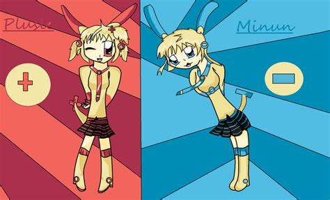 Plusle And Minun Human Form By Yoru110 On Deviantart