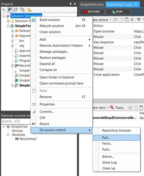 Using Git GitHub With Ranorex Edgewords Training