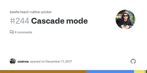 Cascade Mode · Issue 244 · Beefe React Native Picker · Github