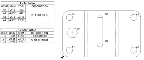 Hole Table In Drawing Autodesk Community