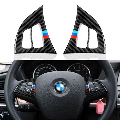 자동차 스티어링 휠 커버 트림 탄소 섬유 스티커 데칼 Bmw X5 E70 2007 2008 2009 2010 2011 2012 2013 액세서리 Aliexpress