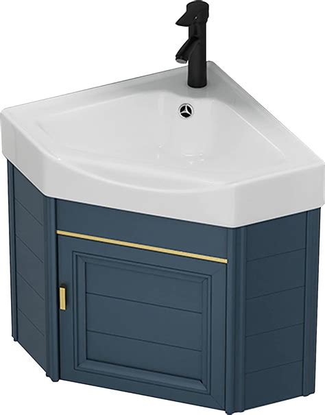 Corner Bathroom Vanity Cabinet And Sink Utility Ceramic Vessel Sink