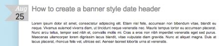 Create A Calendar Or Banner Style Date Header For Blogger Posts