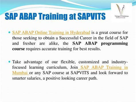 Ppt Sap Abap Training In Pune Ppt Powerpoint Presentation Free