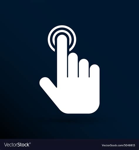 Click Hand Icon Pointer Finger Royalty Free Vector Image