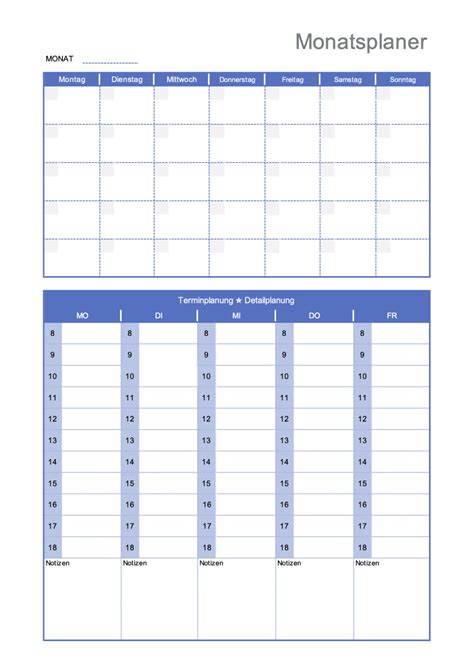 Monatsplan Zum Ausdrucken Kostenlose Kalender Zum Ausdrucken Blanko