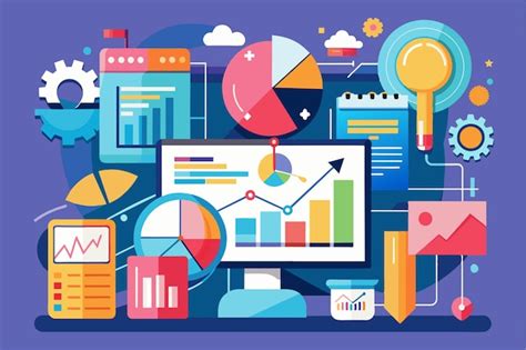Insights On A Digital Workspace Featuring Various Charts Graphs And