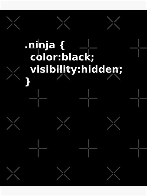 Css Class Ninja Funny Ninja Web Developer Poster By Printpress Redbubble