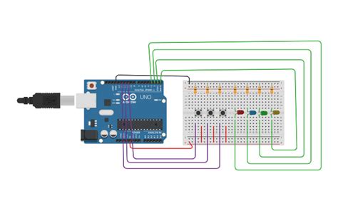 Circuit Design If Con Botones Y Leds 2 Tinkercad