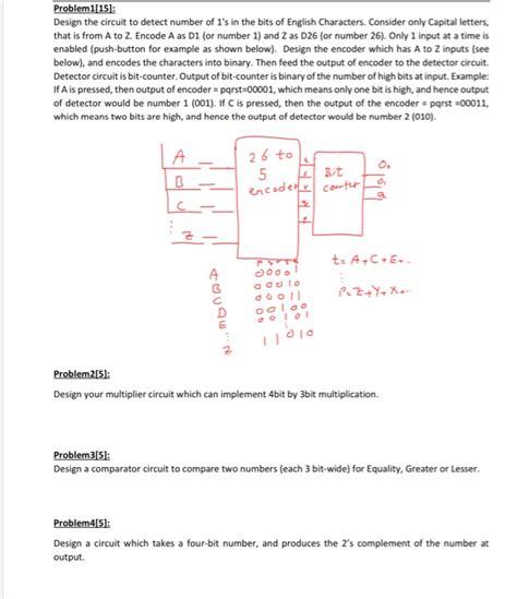 Solved Problem Design The Circuit To Detect Number Of Chegg