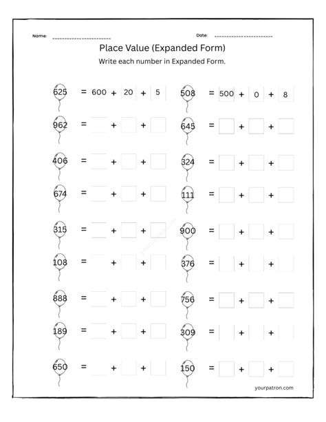 Free Place Value Worksheets For Grade 2 Yourpatron