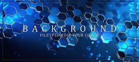 Abstract Blue Hexagon Pattern Premium Ai Generated Psd