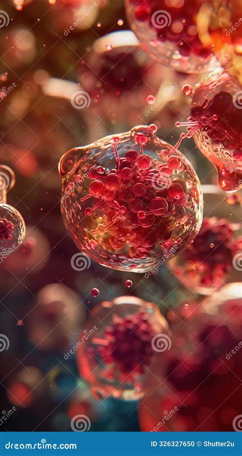 An Intimate Portrayal Of A Stem Cell Transplant With Cells Transforming And Merging Capturing