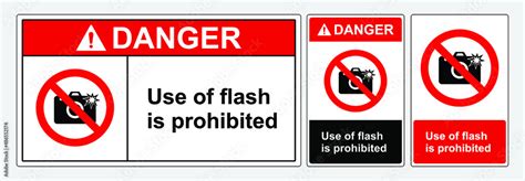 Safety Sign Do Not Use The Flash In This Area Vector Illustration Sign Lanscape And Potrait