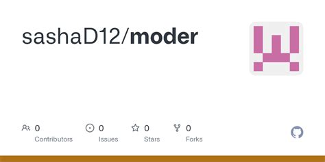 GitHub SashaD Moder