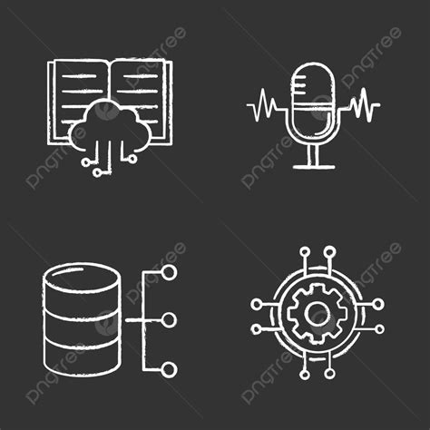 Machine Learning Chalk Icons Set Contour Settings Option Vector Contour Settings Option Png