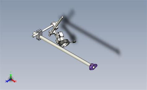 工业相机带光源和可调整支架 Step 模型图纸下载 懒石网