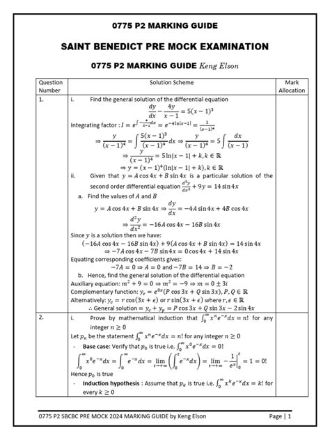 0775 P2 Mg Sb Pre Mock 2024 1 Pdf Mathematics Mathematical Analysis