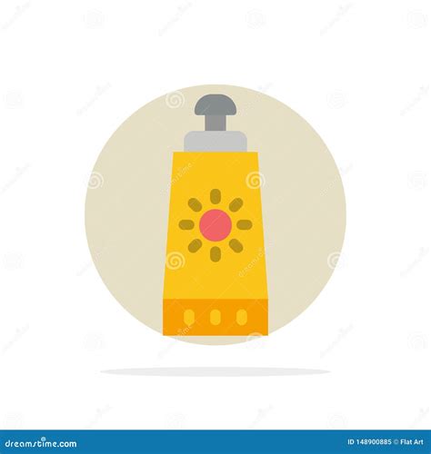 Beach Sunblock Sunscreen Abstract Circle Background Flat Color Icon