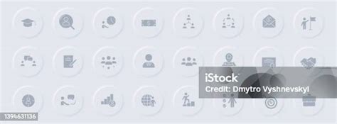 둥근 고무 버튼에 회색 글리프 아이콘 헤드헌팅 웹 모바일 앱 Ui 디자인 및 프로모션 비즈니스 폴리그래피를 위한 헤드헌팅 벡터 아이콘 인적 자원에 대한 스톡 벡터 아트 및