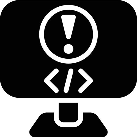 Programming Warning Error Glyph Solid Icon 60576589 Vector Art At Vecteezy