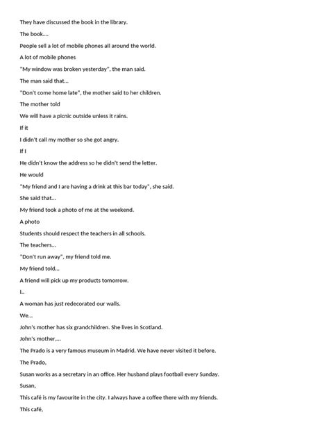 Conditional Passive Causative Relative Clause Reported Speech