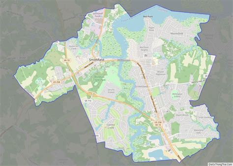 Map Of Smithfield Town Virginia Thong Thai Real