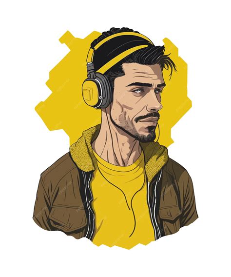 Premium Vector Digital Art Of An Illustration Of A Geeky Loving Tech Dude