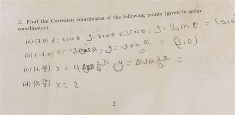 Solved Find The Cartesian Coordinates Of The Following Chegg