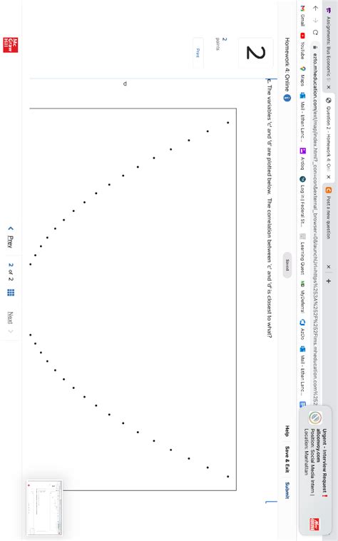Solved 2pts Each A The Variables X And Y Are