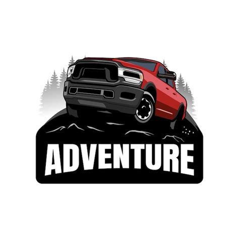 Premium Vector Pick Up Truck Illustration Logo Design Vector