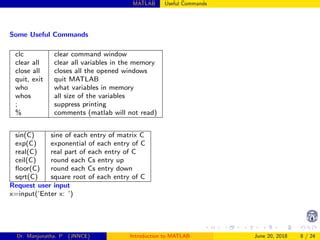 Matlab for beginners, Introduction, signal processing | PDF
