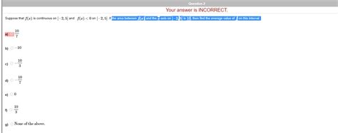 Solved Suppose That F X Is Continuous On 2 5 And F X