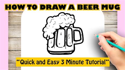 How To Draw A Beer Mug Easy Step By Step Youtube