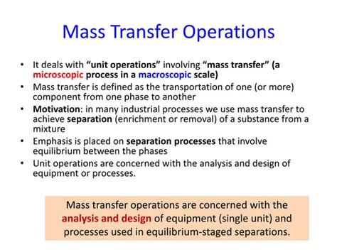 1mass Transfer Operations Introductional Slides Pdf