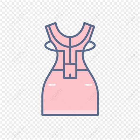 Pink Dress Of Flatline Icon Vector,made In Figma,flat Colored Outline ...