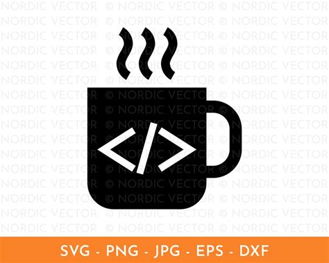 Programmer Svg Coding Mug Svg Programming Coffee Cup Icon Svg Png