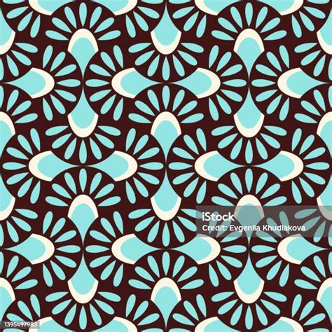 추상적인 기하학적 이음새가 없는 패턴 화려한 벽지 벡터 인쇄 다색 아시아 스타일 생선 판매 장식품 간단한 모양의 작은 규모의